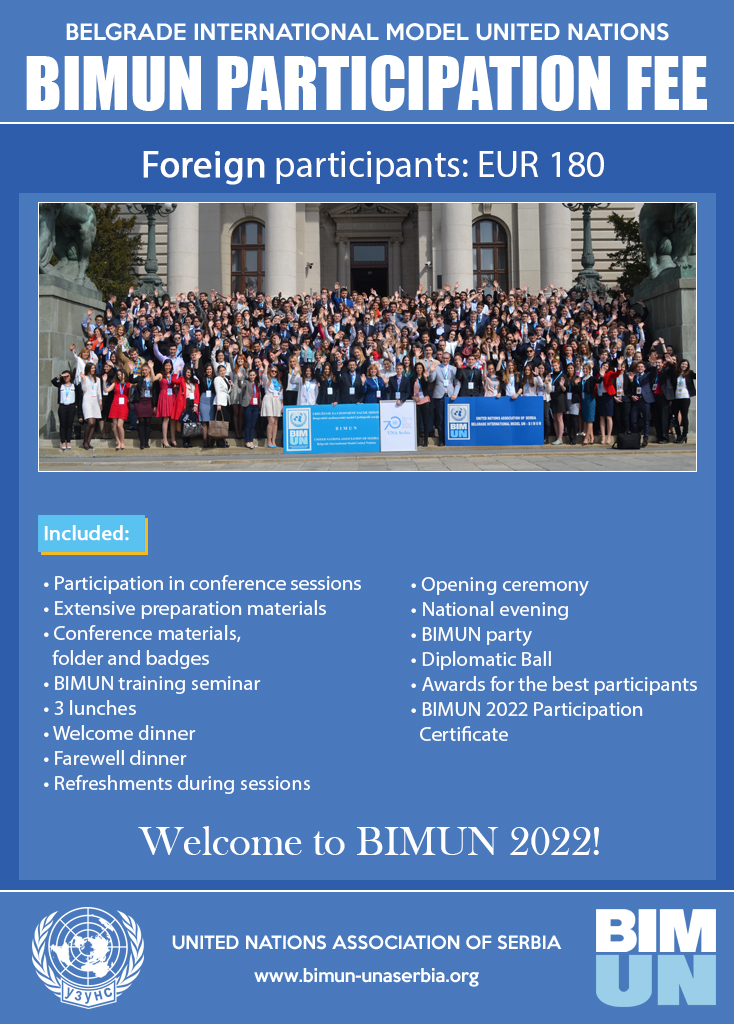 Foreign participants | Belgrade International Model United Nations - BIMUN